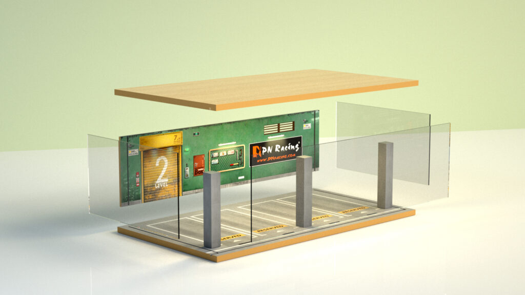 Mini-Z Realistic Car Garage 1/28 – PN Racing