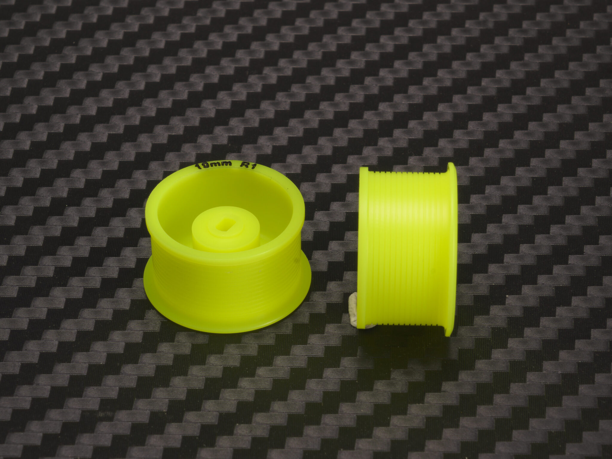 Mini-Z AWD Machine Cut Delrin Yellow Wheels (Formula One Style) – PN Racing